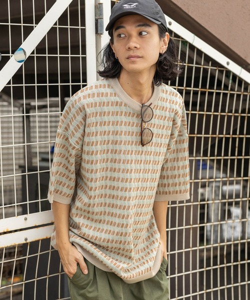 niko and...（ニコアンド）の「WJQジオメ柄ニットプルオーバー（ニット/セーター）」 - WEAR