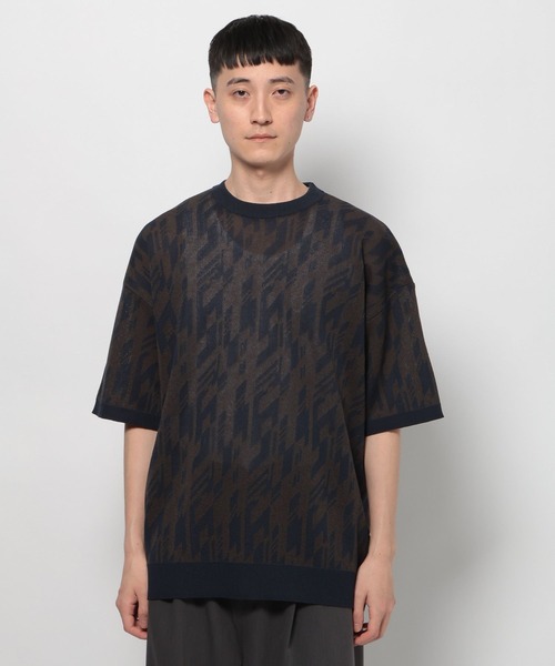 niko and...（ニコアンド）の「WJQジオメ柄ニットプルオーバー（ニット/セーター）」 - WEAR