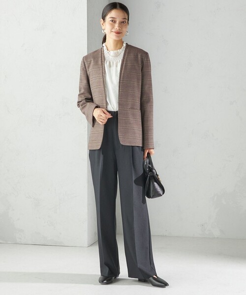 シップス（SHIPS）/〈手洗い可能〉DELEGANT ダブルカラー ジャケット（セットアップ対応） セール】〈手洗い可能〉DELEGANT ダブルカラー ジャケット