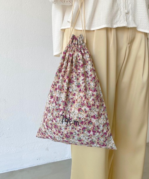idem（イデム）の「idem flower drawstring bag/フラワー巾着バッグ（ポーチ）」 - WEAR