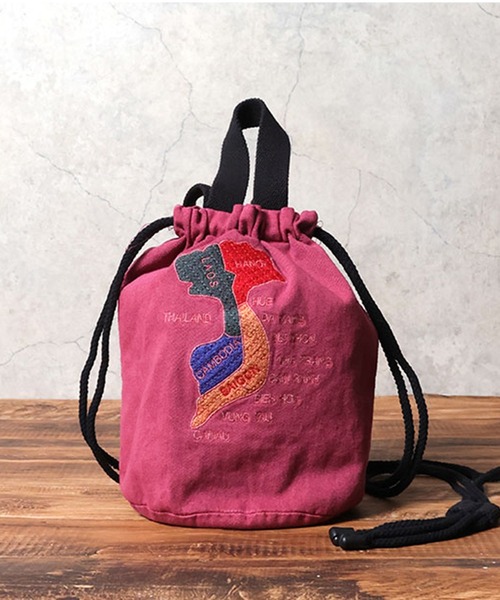 HOUSTON（ヒューストン）の「HOUSTON ヒューストン TIGER MAP EMB PIGMENT EFECT BAG 虎 福 地図 ...