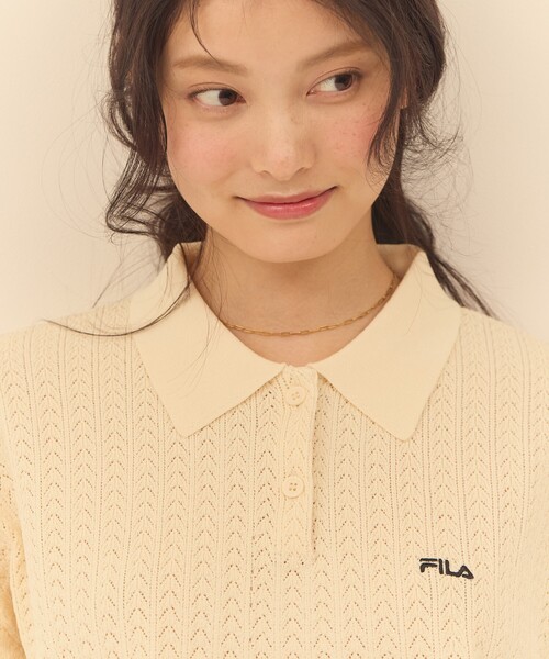 FREAK'S STORE（フリークスストア）の「限定展開 FILA × FREAK'S STORE/フィラ 別注 アイレッ ト半袖 ポロ ...