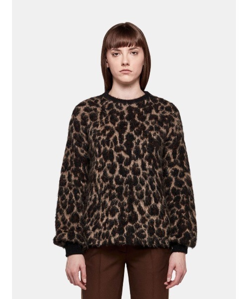 GOLDEN GOOSE（ゴールデングース）の「GOLDEN GOOSE Leopard jacquard crew neck sweater ...