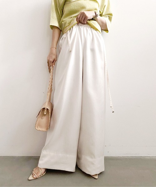 Ameri（アメリ）の「SATIN LOOSE EASY PANTS（その他パンツ）」 - WEAR