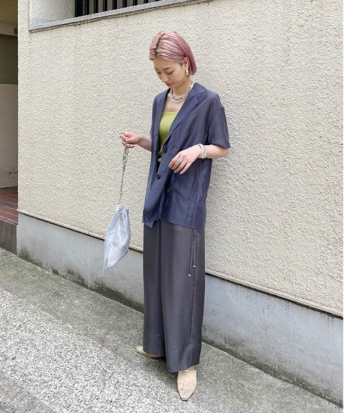 Ameri（アメリ）の「SATIN LOOSE EASY PANTS（その他パンツ）」 - WEAR
