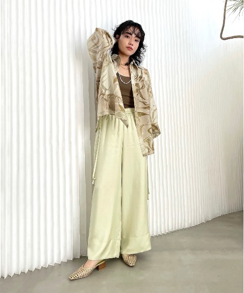Ameri（アメリ）の「SATIN LOOSE EASY PANTS（その他パンツ）」 - WEAR