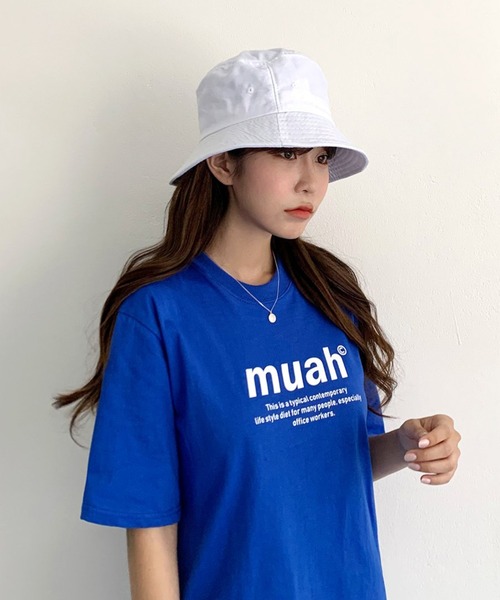 muahmuah（ムーアムーア）の「A'GEM/9 × .kom『muah muah/ムーアムーア』 GRAPHIC STANDARD T-SHIRT/スタンダード 半袖 カットソー（Tシャツ ...
