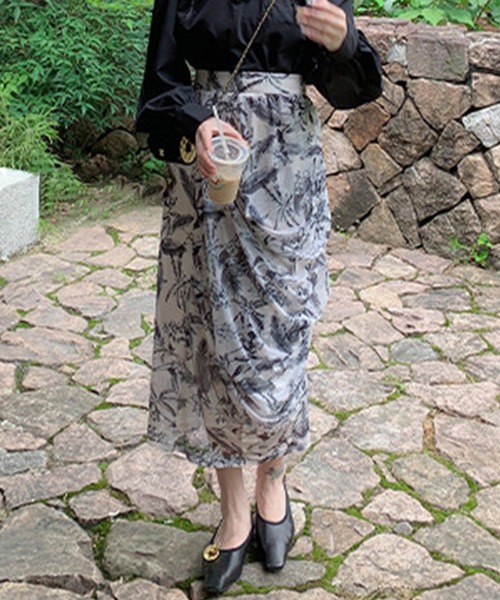 ELCY（エルシー）の「【ELCY】花柄タイトロングスカート（スカート）」 - WEAR