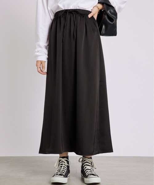 SETUP7（セットアップセブン）の「【SETUP7】サテンロングスカート KNF030（スカート）」 - WEAR