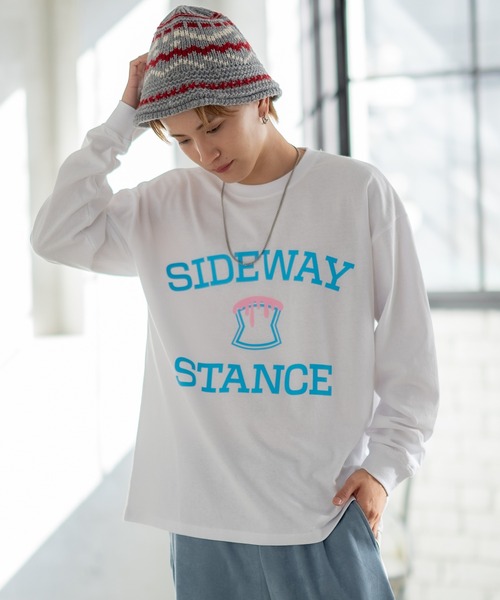 SIDEWAY STANCE（サイドウェイスタンス）の「【SIDEWAY STANCE】ストアライクロゴ プリント ロンT（Tシャツ/カットソー）」 - WEAR