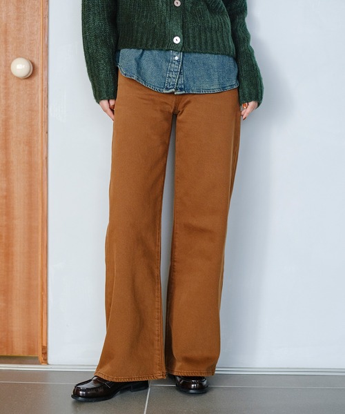 セール】Levi's/リーバイス RIBCAGE WIDE LEG ジーンズ ブラウン