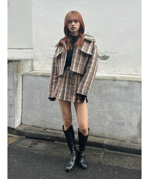 ENVYM（アンビー）の「チェックショートJK（その他アウター）」 - WEAR