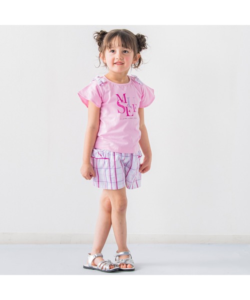 BeBe（ベベ）の「BeBe/【お揃い】先染めチェックショートパンツ(90~150cm)（その他パンツ）」 - WEAR