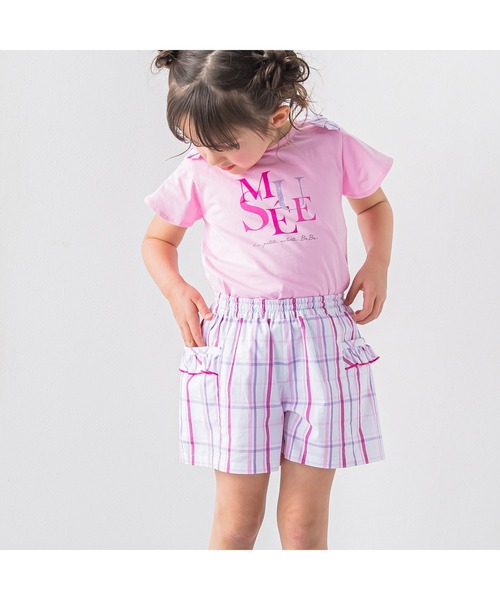 BeBe（ベベ）の「BeBe/【お揃い】先染めチェックショートパンツ(90~150cm)（その他パンツ）」 - WEAR