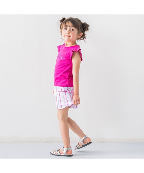 BeBe（ベベ）の「BeBe/【お揃い】先染めチェックショートパンツ(90~150cm)（その他パンツ）」 - WEAR