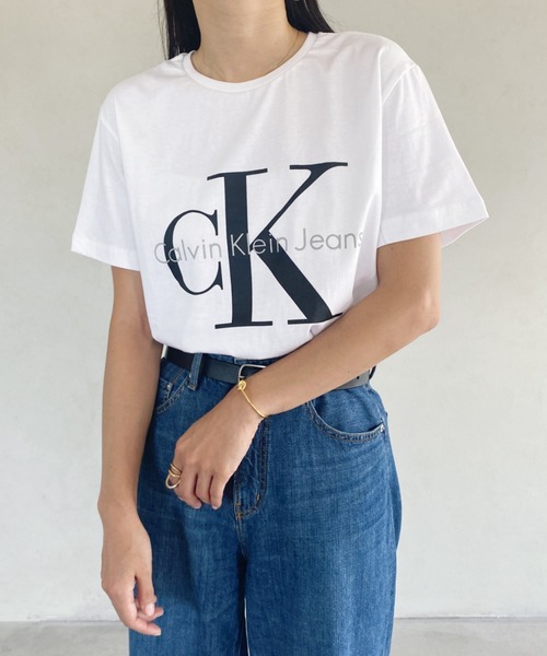 Calvin Klein（カルバン・クライン）の「【Calvin Klein / カルバンクライン】 CORE MONOLOGO JEANS TEE ロゴ 半袖 Tシャツ（Tシャツ/カットソー ...
