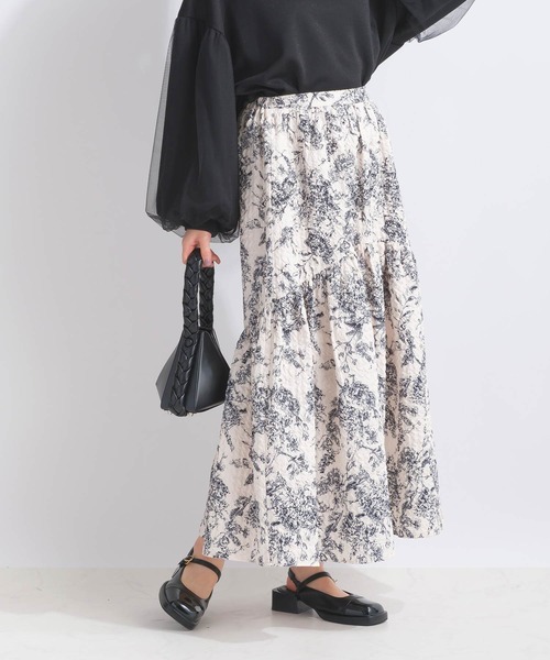 PICCIN（ピッチン）の「【WEB限定】膨れジャガードフラワー柄スカート（スカート）」 - WEAR