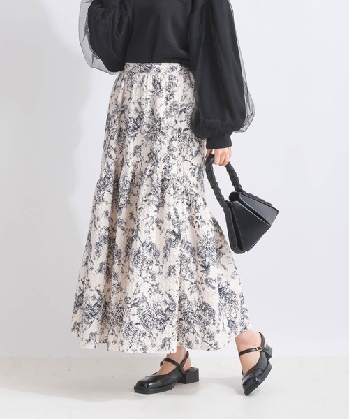 PICCIN（ピッチン）の「【WEB限定】膨れジャガードフラワー柄スカート（スカート）」 - WEAR