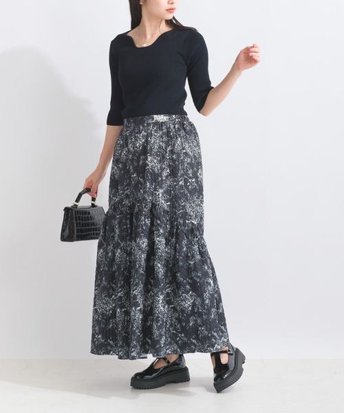 PICCIN（ピッチン）の「【WEB限定】膨れジャガードフラワー柄スカート（スカート）」 - WEAR