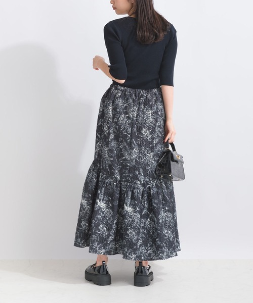 PICCIN（ピッチン）の「【WEB限定】膨れジャガードフラワー柄スカート（スカート）」 - WEAR
