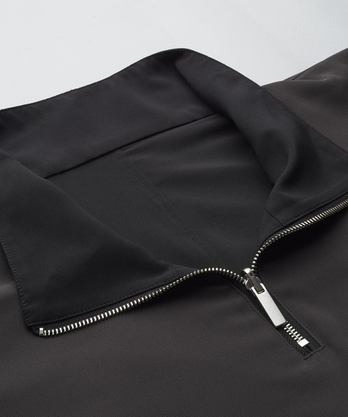 セール】【NO ID.】Half Zip Reversible Pullover / ハーフ ジップ