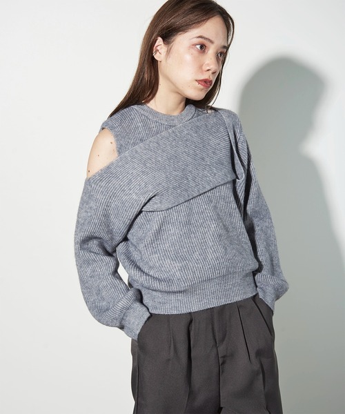 Y/lim（イリム）の「Y/lim アシメデザインカットアウトニット（ニット/セーター）」 - WEAR