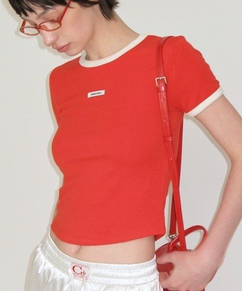 CRANK（クランク）の「CREW NECK RINGER TOP（Tシャツ/カットソー）」 - WEAR