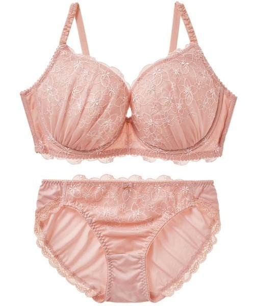 tutuanna（チュチュアンナ）の「ブラジャーショーツセット [運命のブラ]ルミエールブーケブラセット(大きな胸を小さく見せるタイプ)(G・Hカップ)（ブラ&ショーツ）」 - WEAR