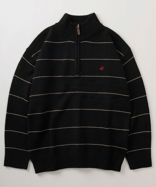 【セール】【BEVERLY HILLS POLO CLUB/ビバリーヒルズポロクラブ】ワンポイントロゴ刺繍＆フェイクレザー ジップタグデザイン ...