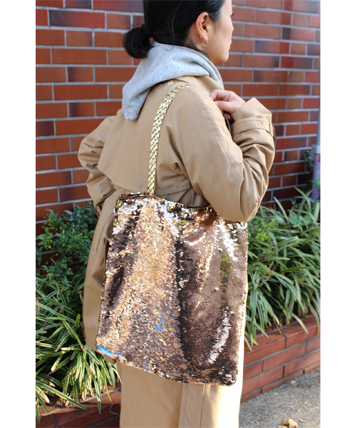 Lara&Heart（ララアンドハート）の「スパンコールトートバッグ（エコバッグ/サブバッグ）」 - WEAR