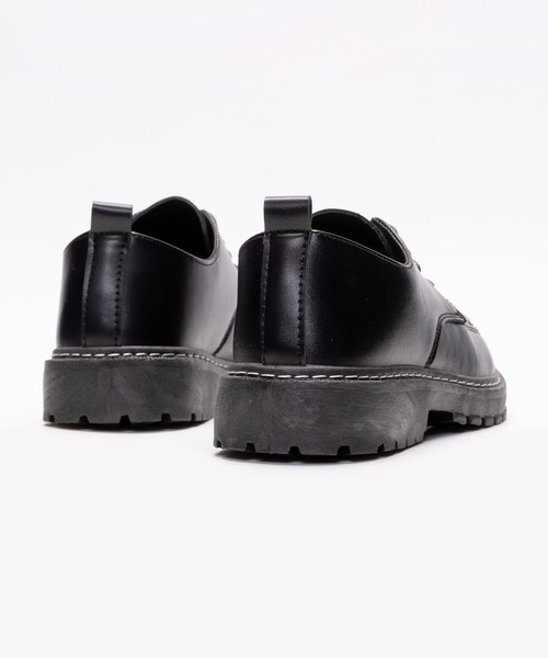 SVEC（シュベック）の「厚底 チャンキーソール Uチップ レースアップシューズ（モカシン/デッキシューズ）」 - WEAR