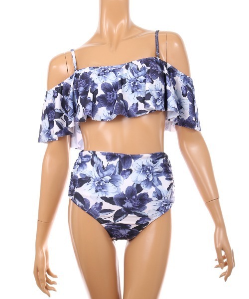 PEAK&PINE（ピークアンドパイン）の「花柄オフショルダービキニ 9Mサイズ｜PEAK&PINE（水着）」 - WEAR
