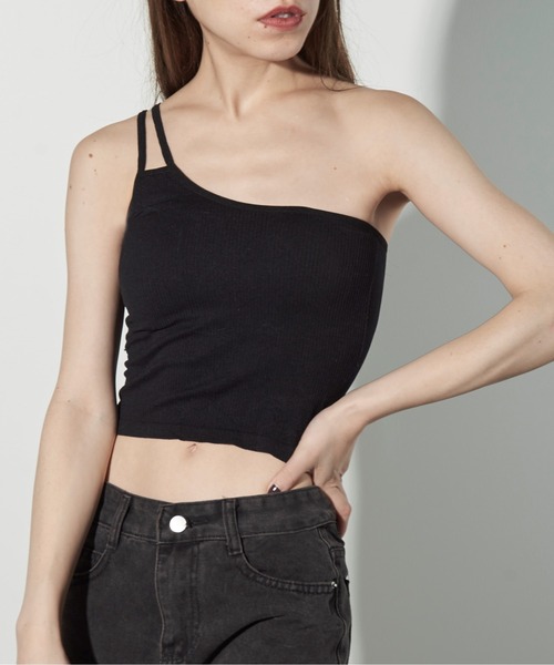 Y/lim（イリム）の「Y/lim カップ付ワンショルダータンクトップ（タンクトップ）」 - WEAR