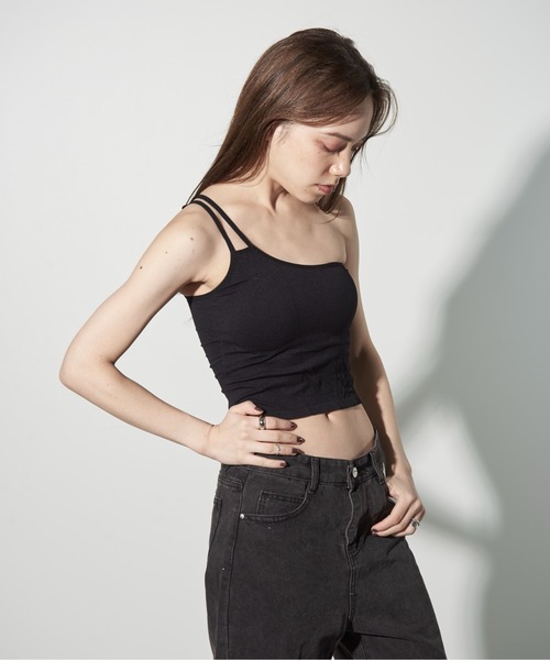 Y/lim（イリム）の「Y/lim カップ付ワンショルダータンクトップ（タンクトップ）」 - WEAR
