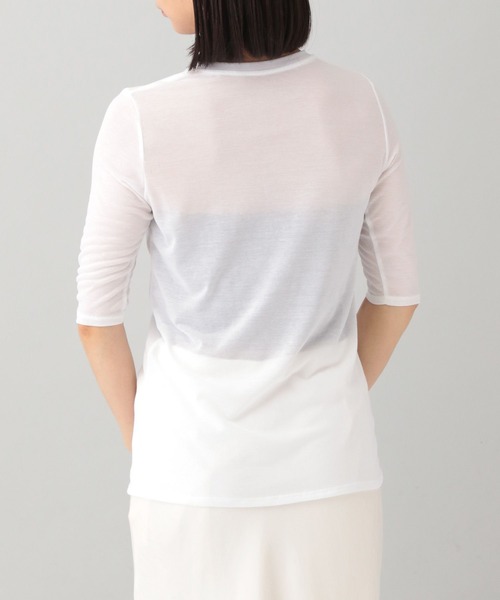 e/rm（イーアールエム）の「【e/rm】シアークルーネックTシャツ_5分袖（Tシャツ/カットソー）」 - WEAR