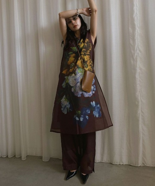 AMERI（アメリ）の「ELEANOR SHEER SETUP（サロペット/オーバーオール）」 - WEAR