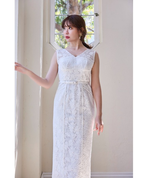 Her lip to（ハーリップトゥー）の「Waltz Floral Lace Belted Dress（ワンピース）」 - WEAR