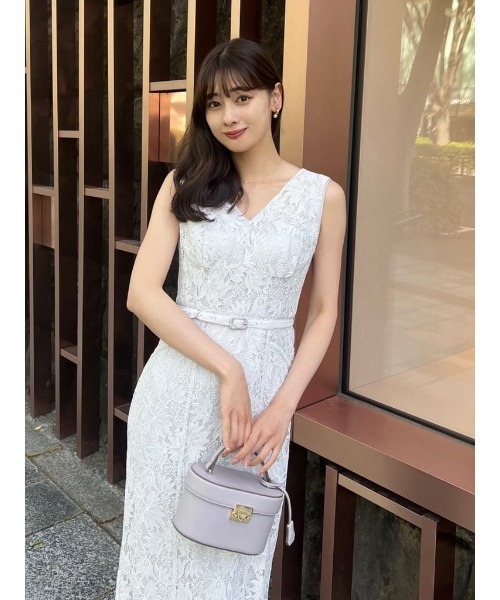 Her lip to（ハーリップトゥー）の「Waltz Floral Lace Belted Dress（ワンピース）」 - WEAR