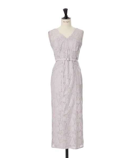 Her lip to（ハーリップトゥー）の「Waltz Floral Lace Belted Dress（ワンピース）」 - WEAR