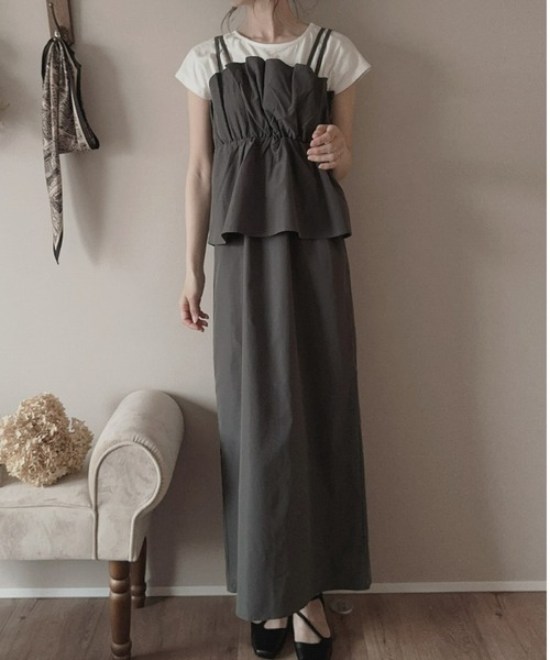 RANAN（ラナン）の「Wストラップドッキングワンピース（ワンピース）」 - WEAR