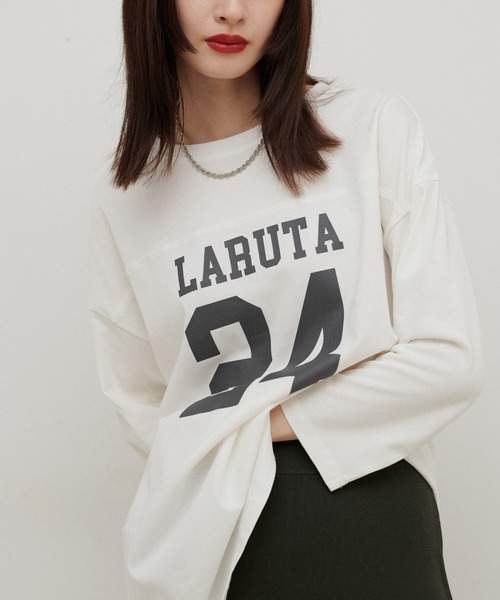 LARUTA（ラルータ）の「【LARUTA】七分袖2WAYロゴロンT（LARUTA24）（Tシャツ/カットソー）」 - WEAR