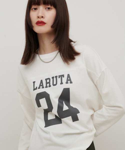 LARUTA（ラルータ）の「【LARUTA】七分袖2WAYロゴロンT（LARUTA24）（Tシャツ/カットソー）」 - WEAR