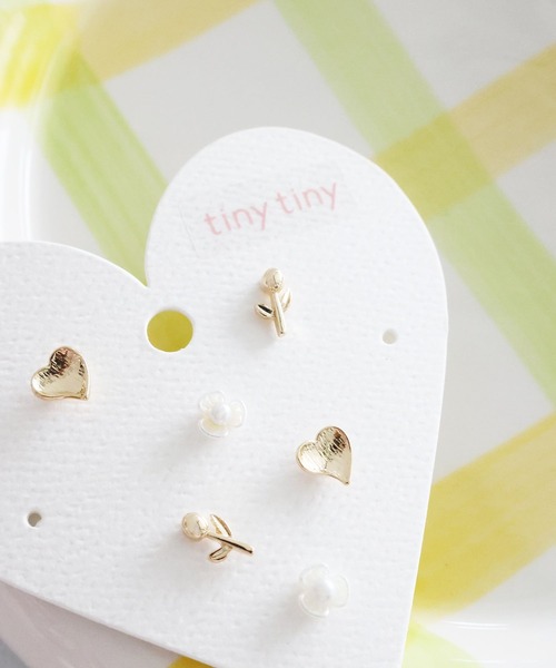 tiny tiny（ティニーティニー）の「ローズ3SETピアス[tiny tiny(ティニーティニー)]（ピアス（両耳用））」 - WEAR