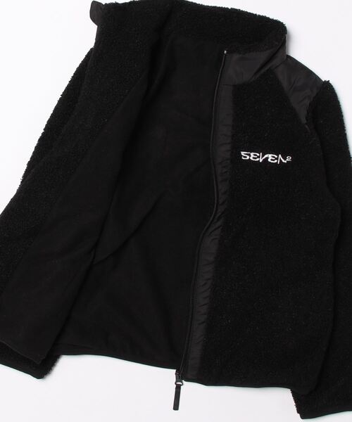 SEVEN2（セブンツー）の「SEVEN2 セブンツー ジャケット 子供用 ボア バックロゴプリント ジップアップ 男女兼用 アウター ...