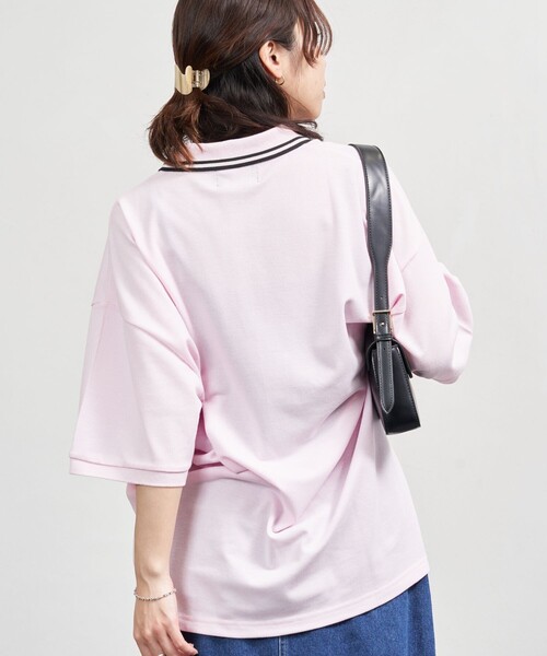 EASTBOY（イーストボーイ）の「EASTBOY × PUBLUX/イーストボーイ 別注 ワンポイント刺繍 リブラインポロシャツ(限定展開)（ポロシャツ）」 - WEAR