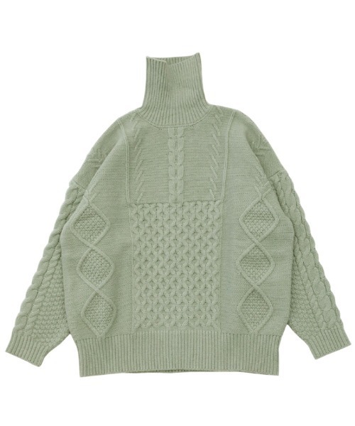 ランダムケーブルタートルニット（ニット/セーター）｜select MOCA（セレクトモカ）のファッション通販 - ZOZOTOWN