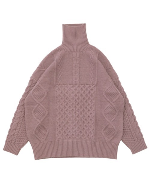 ランダムケーブルタートルニット（ニット/セーター）｜select MOCA（セレクトモカ）のファッション通販 - ZOZOTOWN