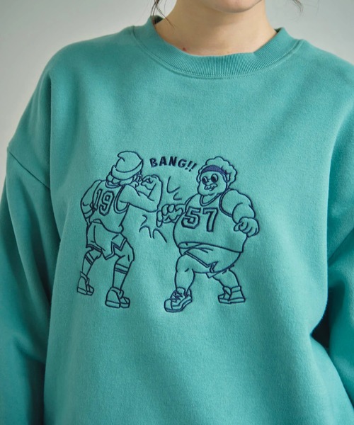 Duckster/ダックスター 名場面刺繍 クルースウェット（スウェット