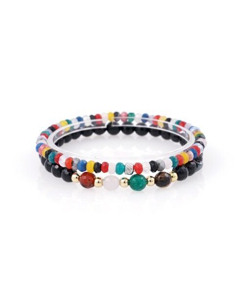 Color Mix Rondel Cut 721 Cut Color Ball Point 868 Onyx Bracelet Set 306 ...