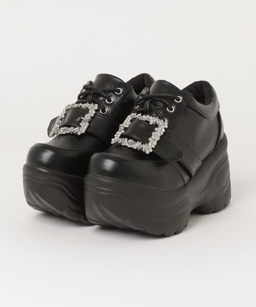 LOVEHUNTER（ラブハンター）の「軽量厚底 ビジューバックルスニーカー（スニーカー）」 - WEAR